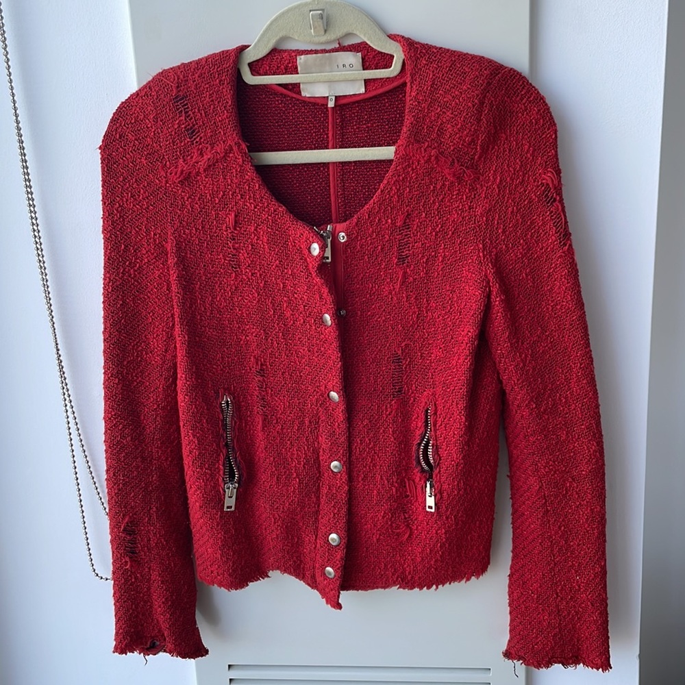 Iro Agnette Tweed Jacket - Gem